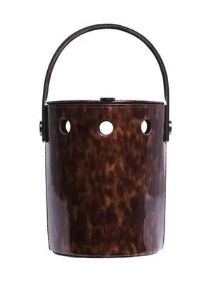 Perrin PERRIN PARIS Le Mini Seau Bucket Bag Ecaille Brown | Black Strass
